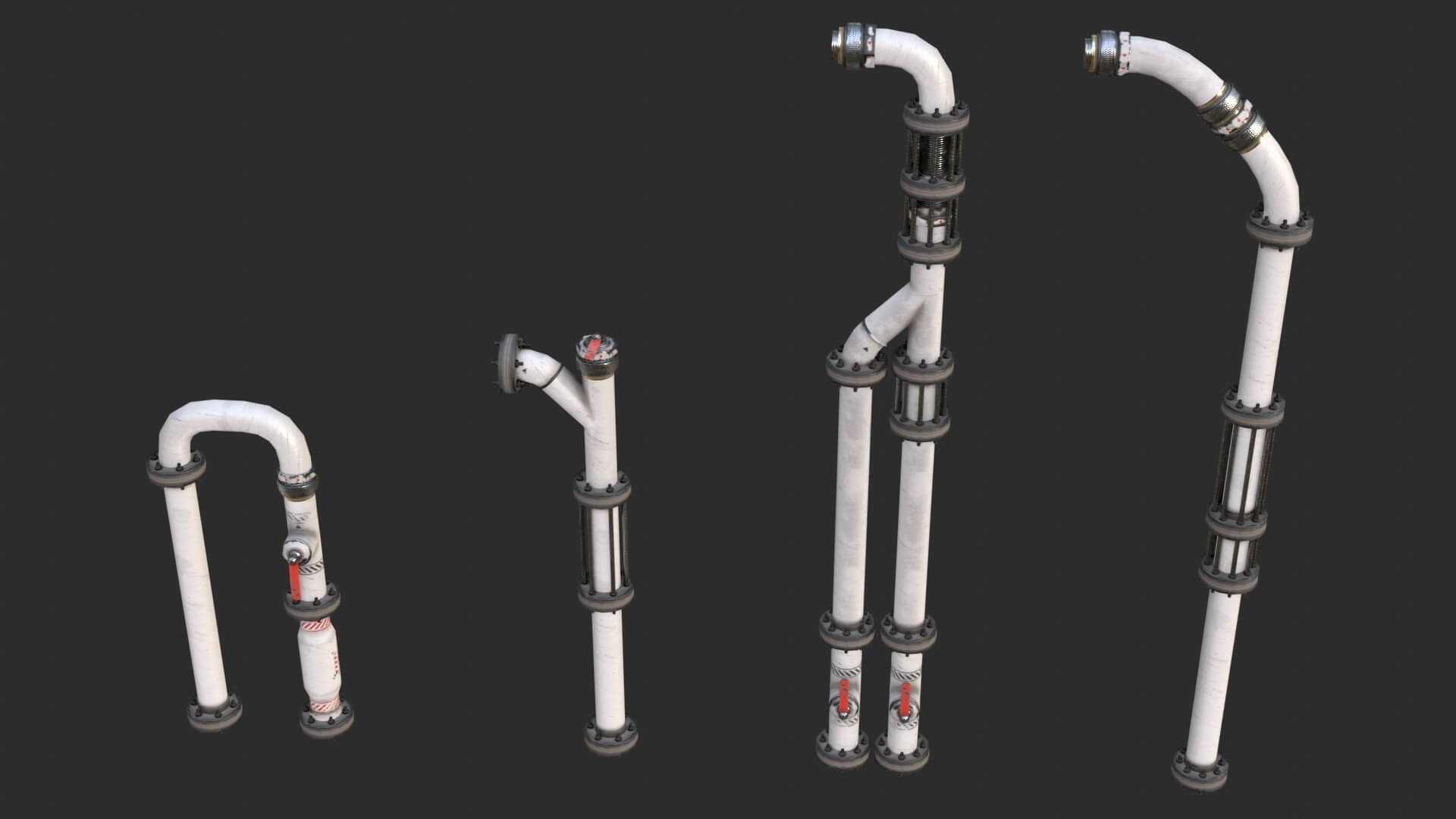 Modular Pipes - Sci-Fi Collection 3D Model by KangaroOz 3D
