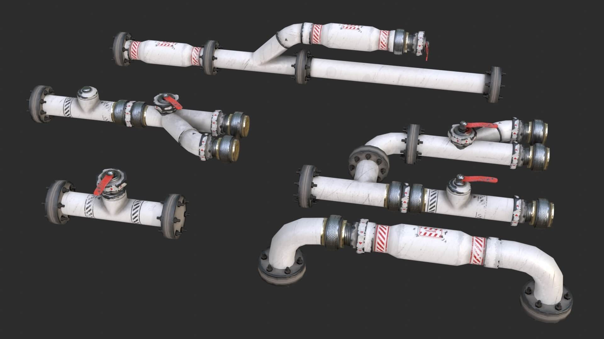 Modular Pipes - Sci-Fi Collection 3D Model by KangaroOz 3D