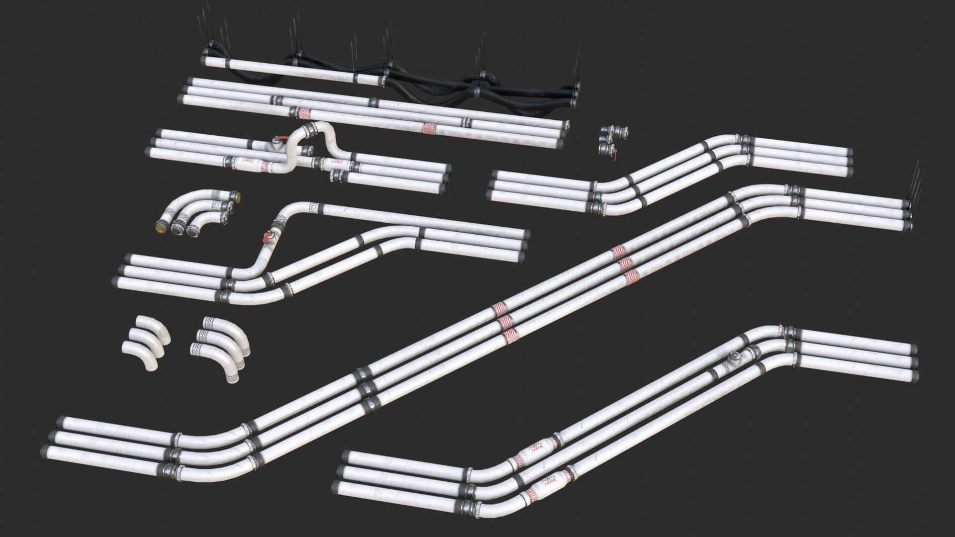 Modular Pipes - Sci-Fi Collection 3D Model by KangaroOz 3D