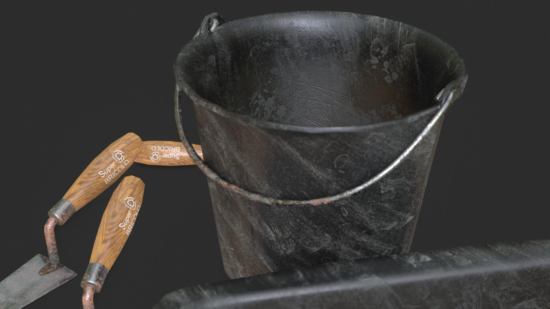 Mortar Tools Set - 3D Model by KangaroOz 3D