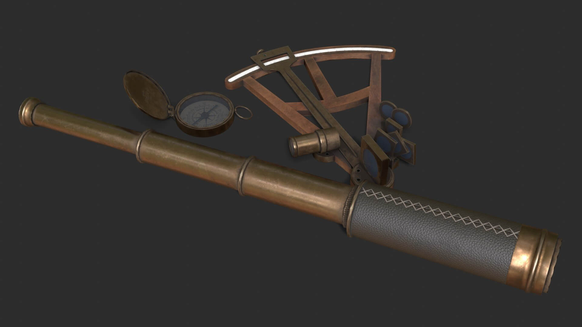 Old Nautical Tools - 3D Model by KangaroOz 3D