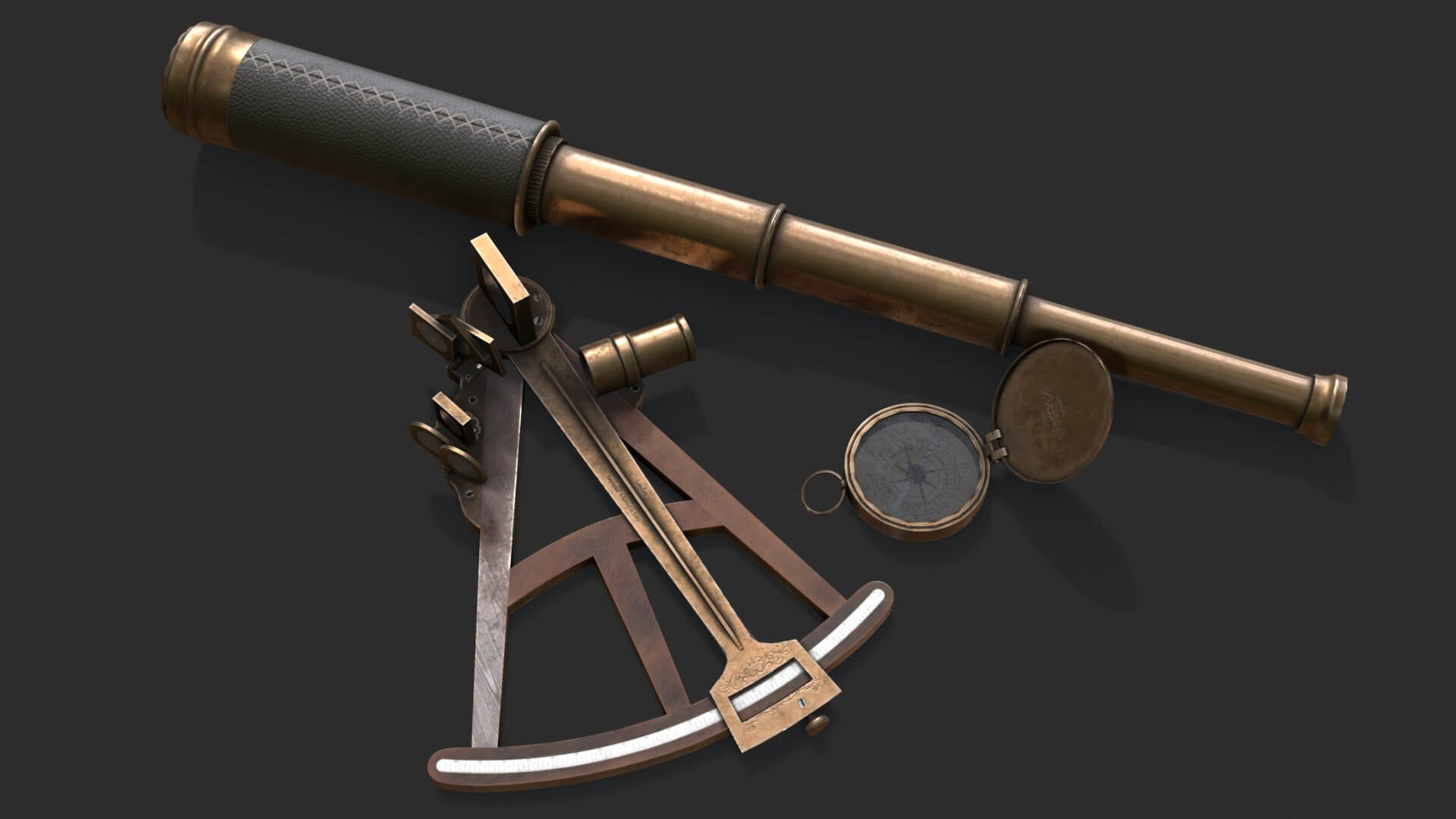 Old Nautical Tools - 3D Model by KangaroOz 3D