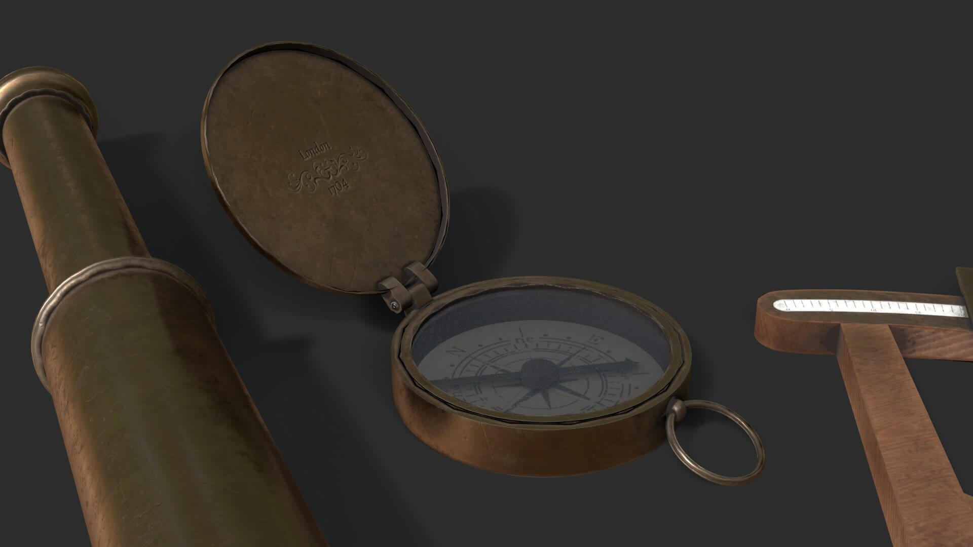Old Nautical Tools - 3D Model by KangaroOz 3D