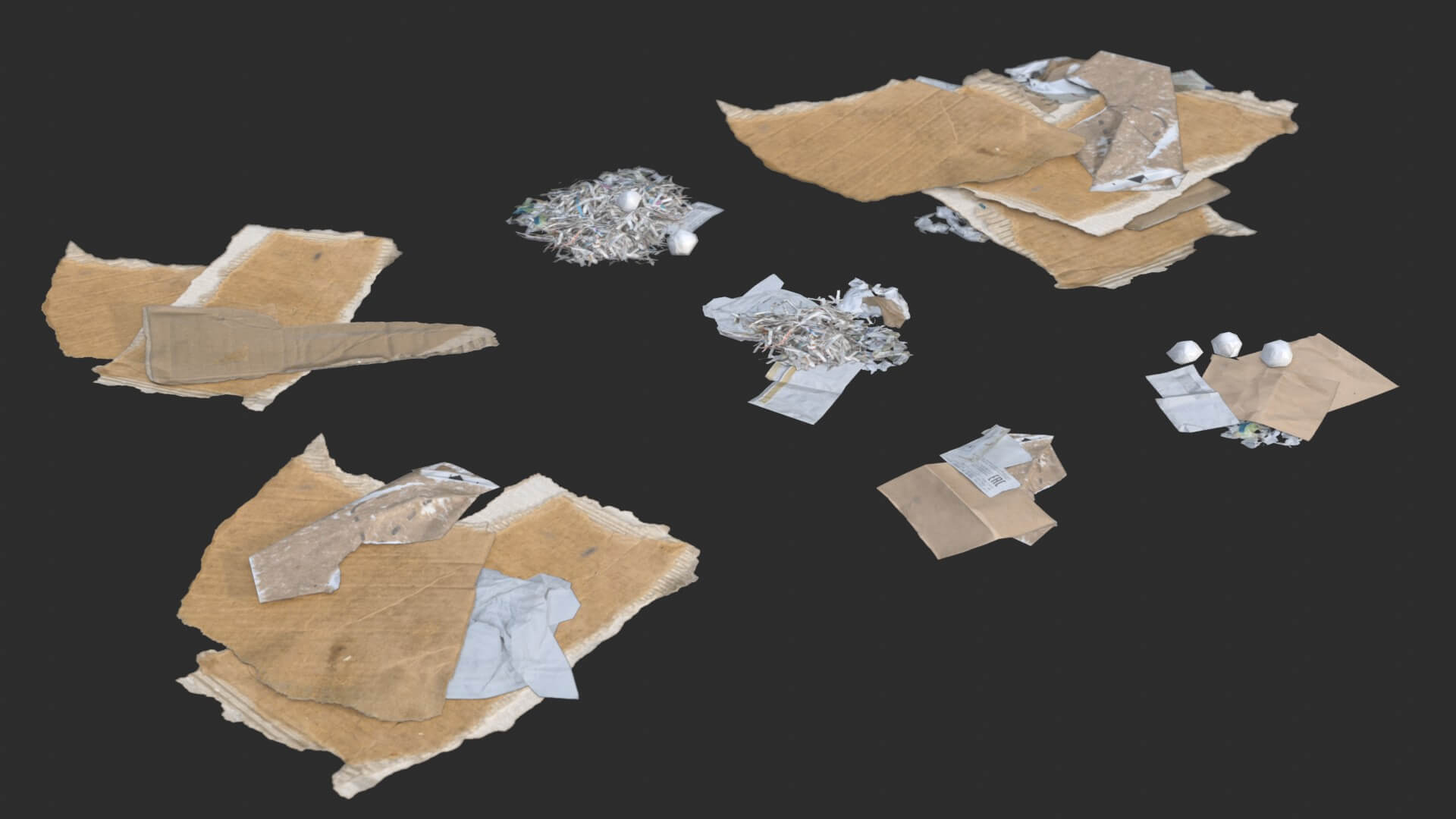 Paper Debris Set 1 - 3D Model by KangaroOz 3D