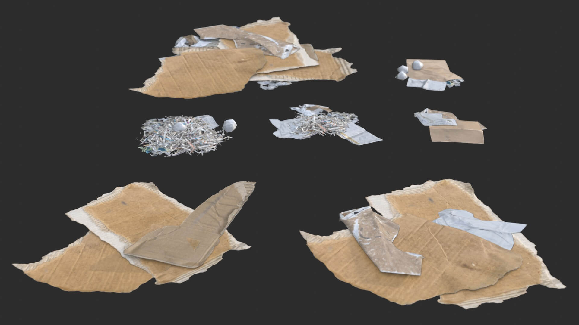 Paper Debris Set 1 - 3D Model by KangaroOz 3D