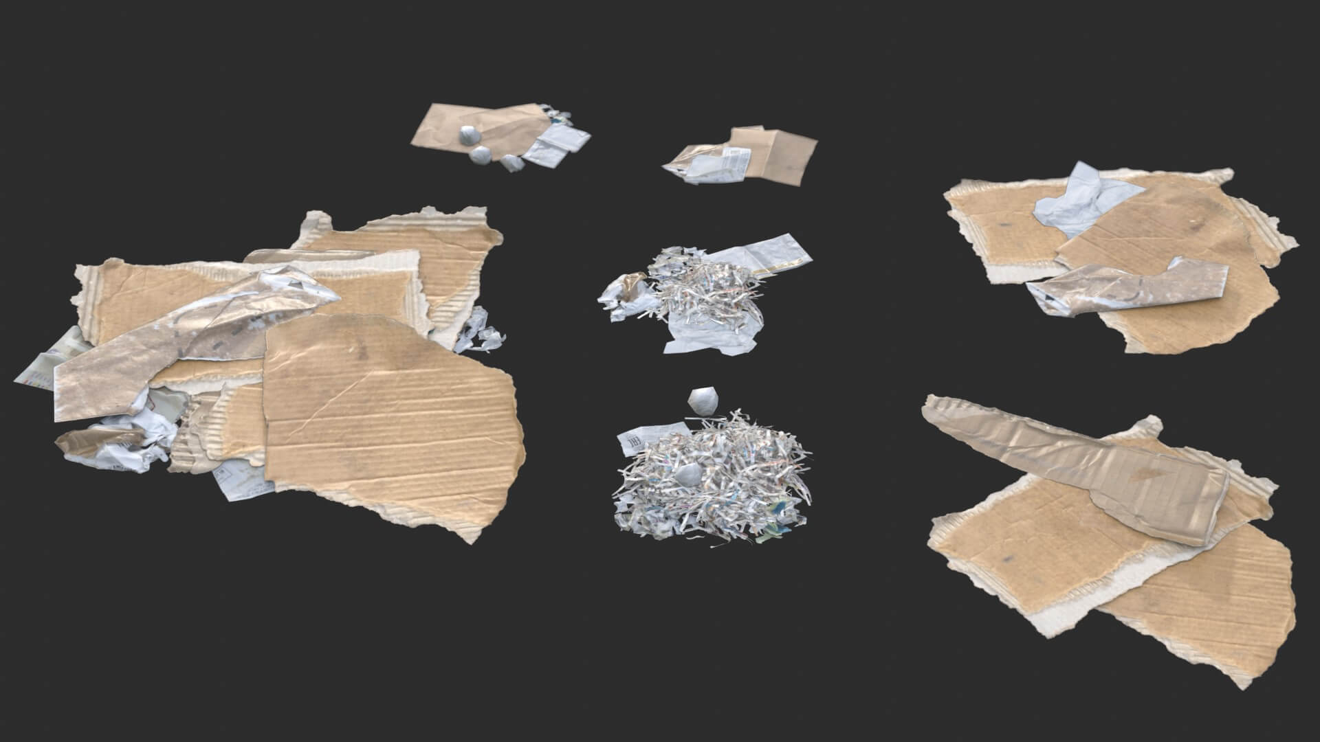 Paper Debris Set 1 - 3D Model by KangaroOz 3D