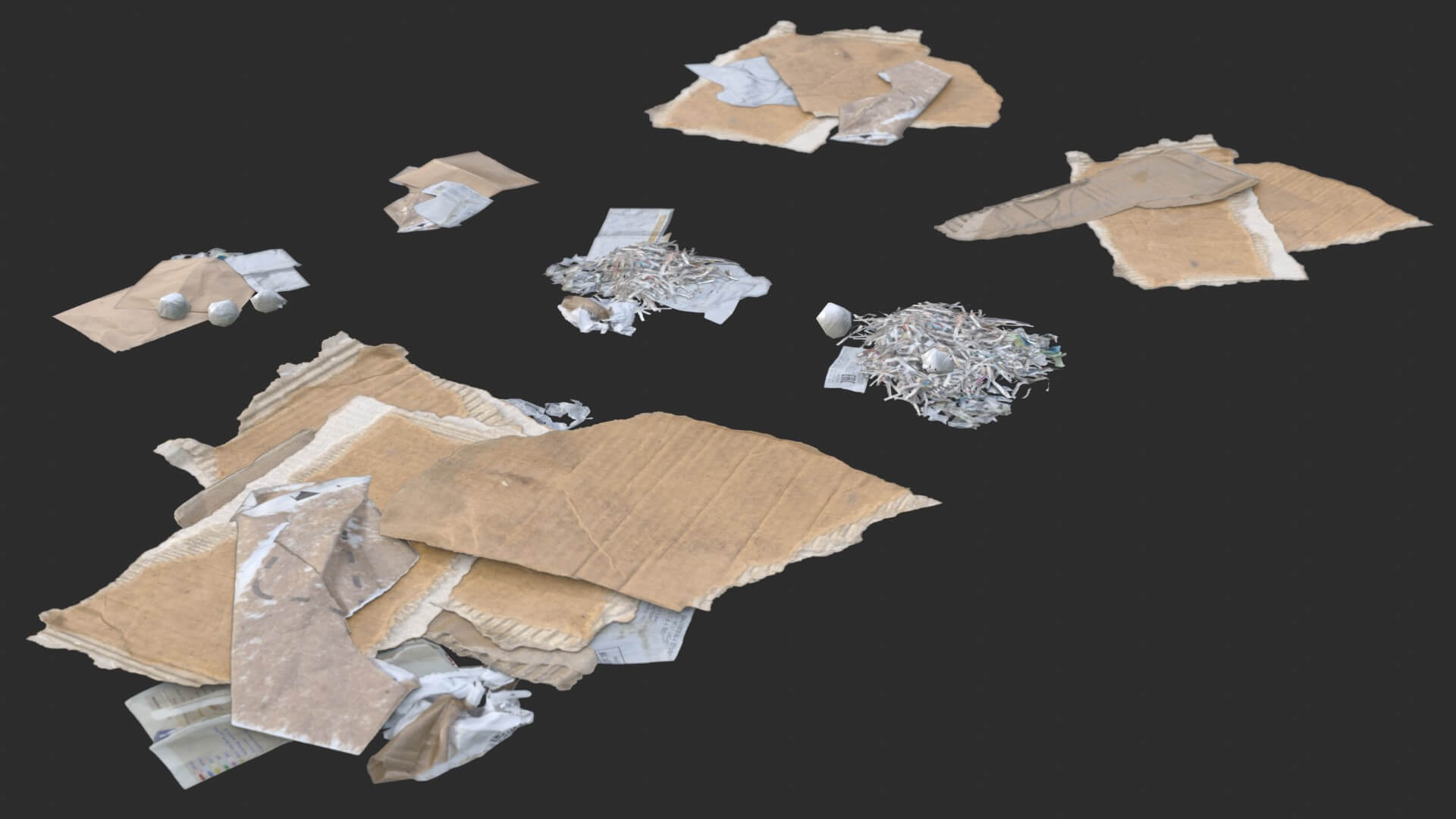 Paper Debris Set 1 - 3D Model by KangaroOz 3D