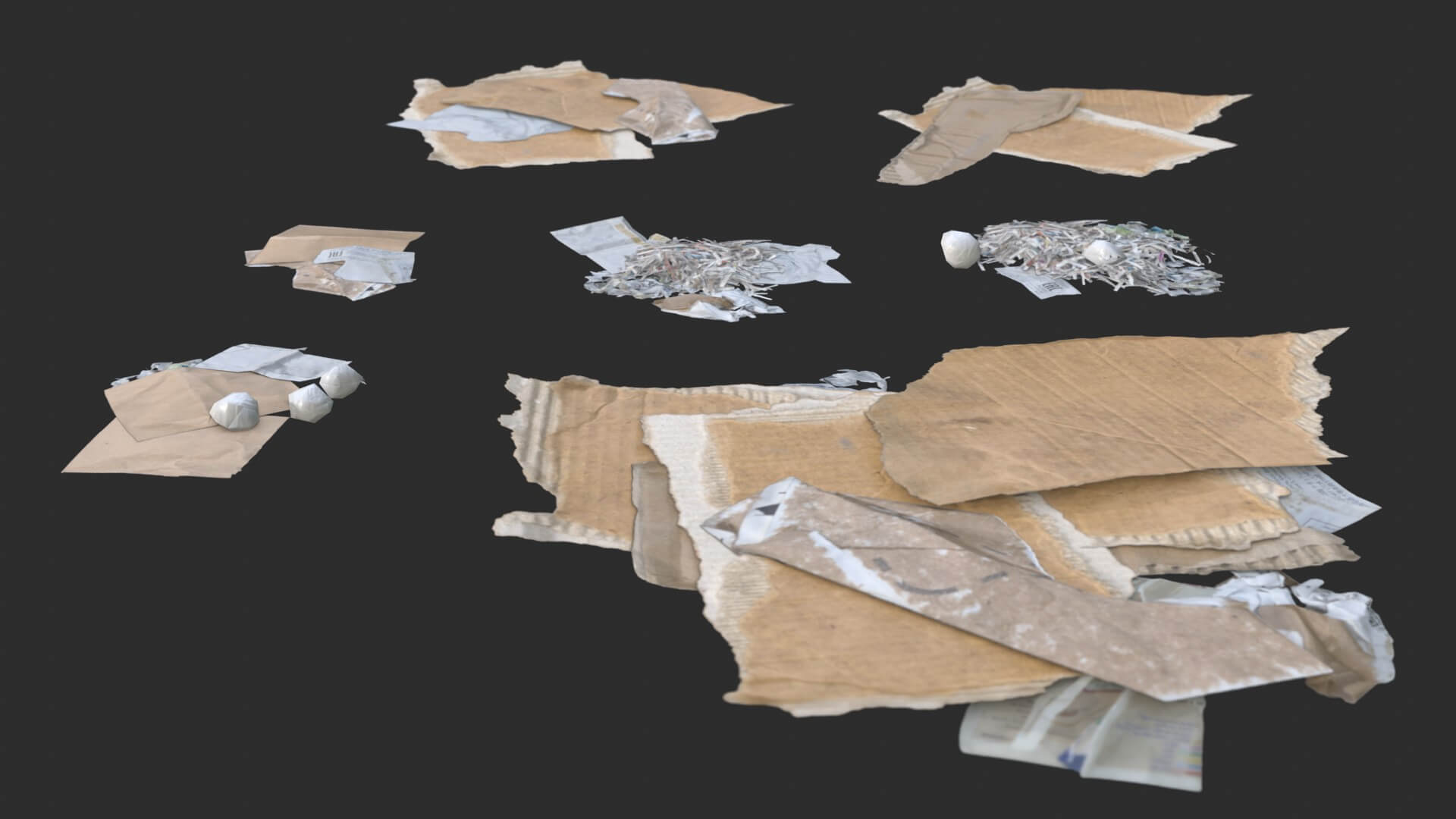 Paper Debris Set 1 - 3D Model by KangaroOz 3D