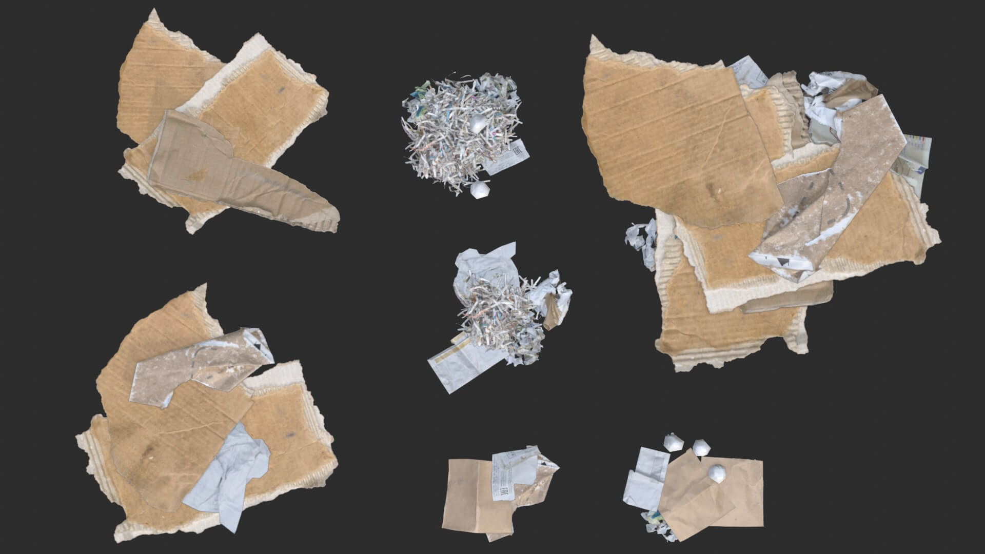 Paper Debris Set 1 - 3D Model by KangaroOz 3D