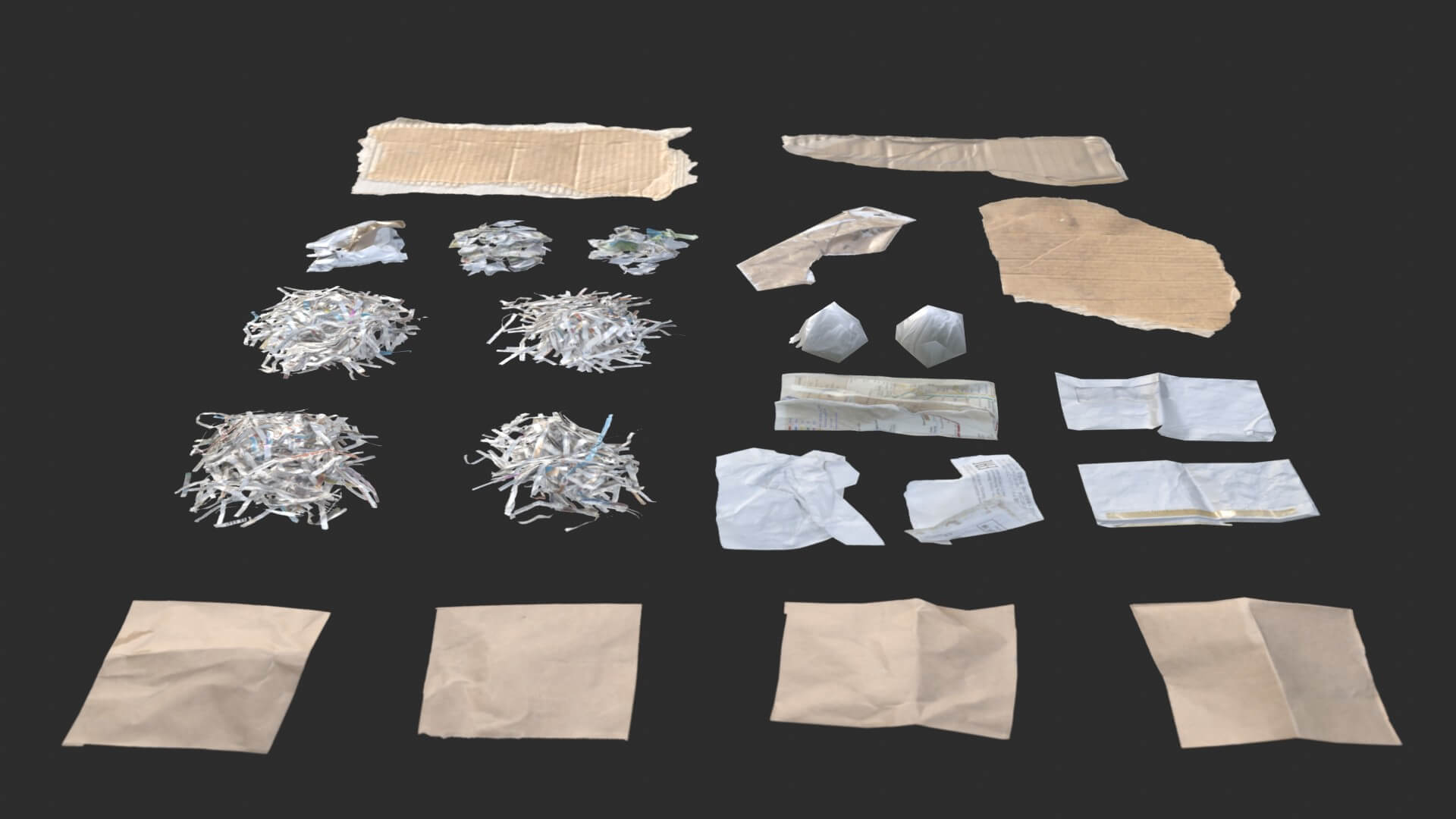 Paper Debris Set 1 - 3D Model by KangaroOz 3D