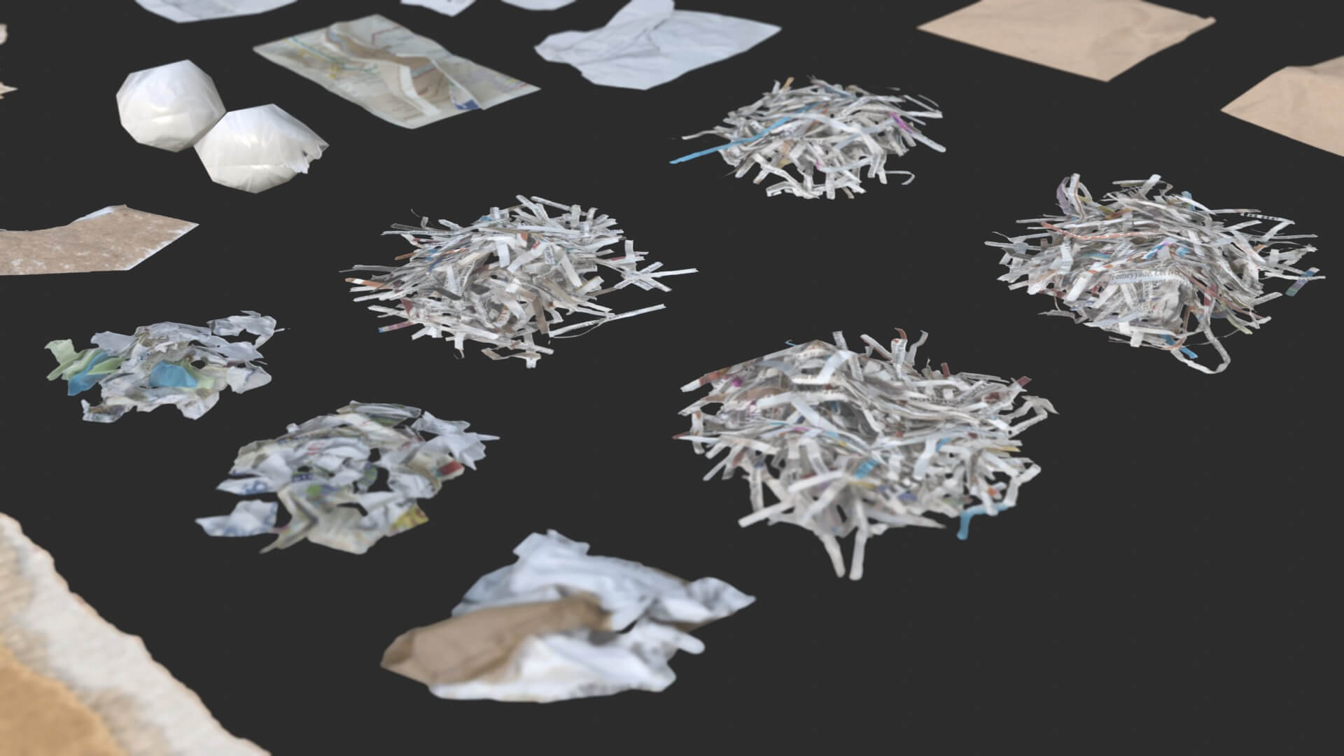 Paper Debris Set 1 - 3D Model by KangaroOz 3D