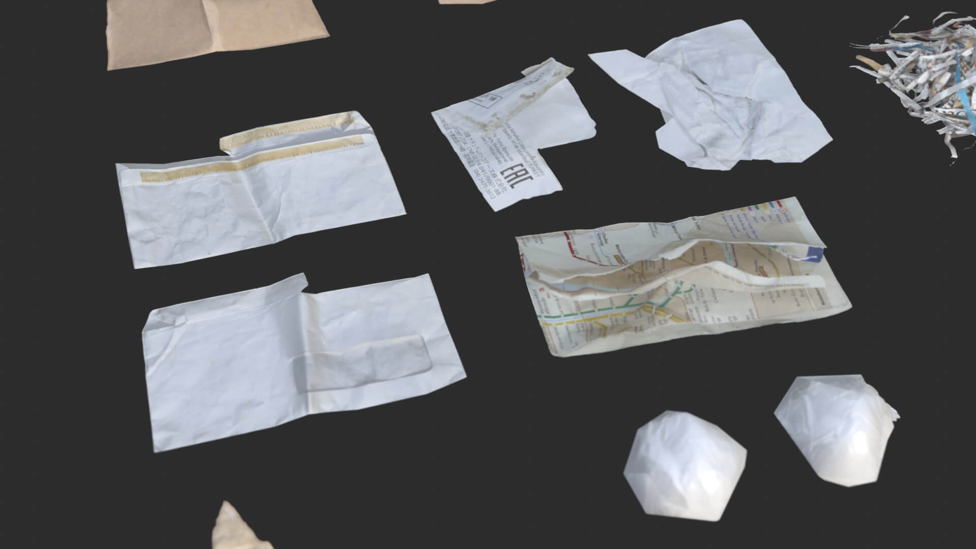Paper Debris Set 1 - 3D Model by KangaroOz 3D