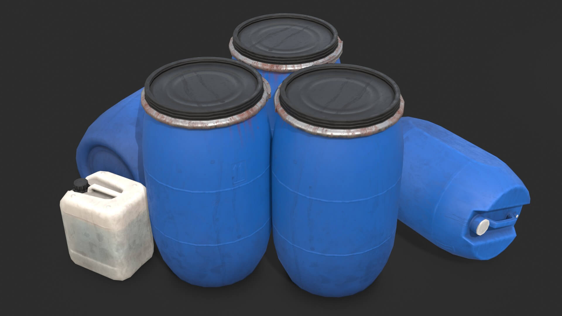 Plastic Containers Set 1 - 3D Model by KangaroOz 3D