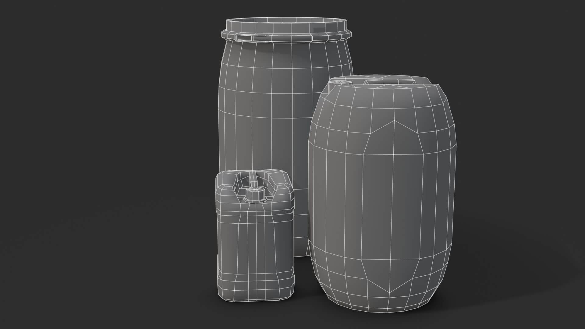 Plastic Containers Set 1 - 3D Model by KangaroOz 3D