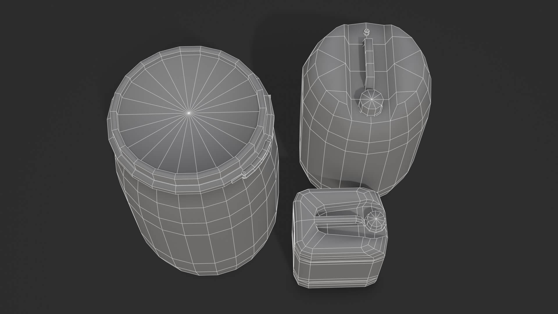 Plastic Containers Set 1 - 3D Model by KangaroOz 3D