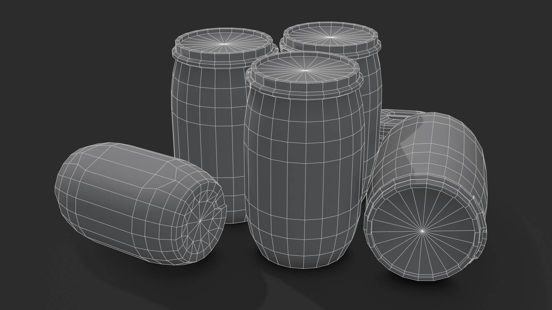 Plastic Containers Set 1 - 3D Model by KangaroOz 3D