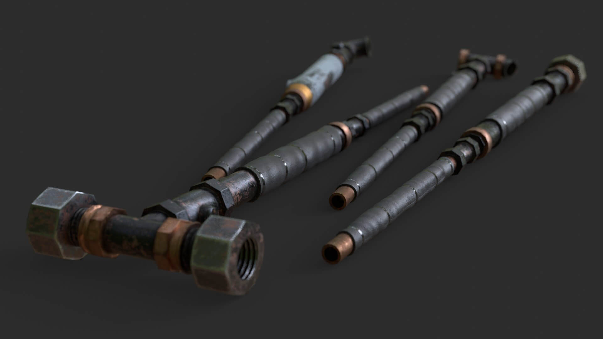 Plumbing Pipes Weapons Pack - 3D Model by KangaroOz 3D