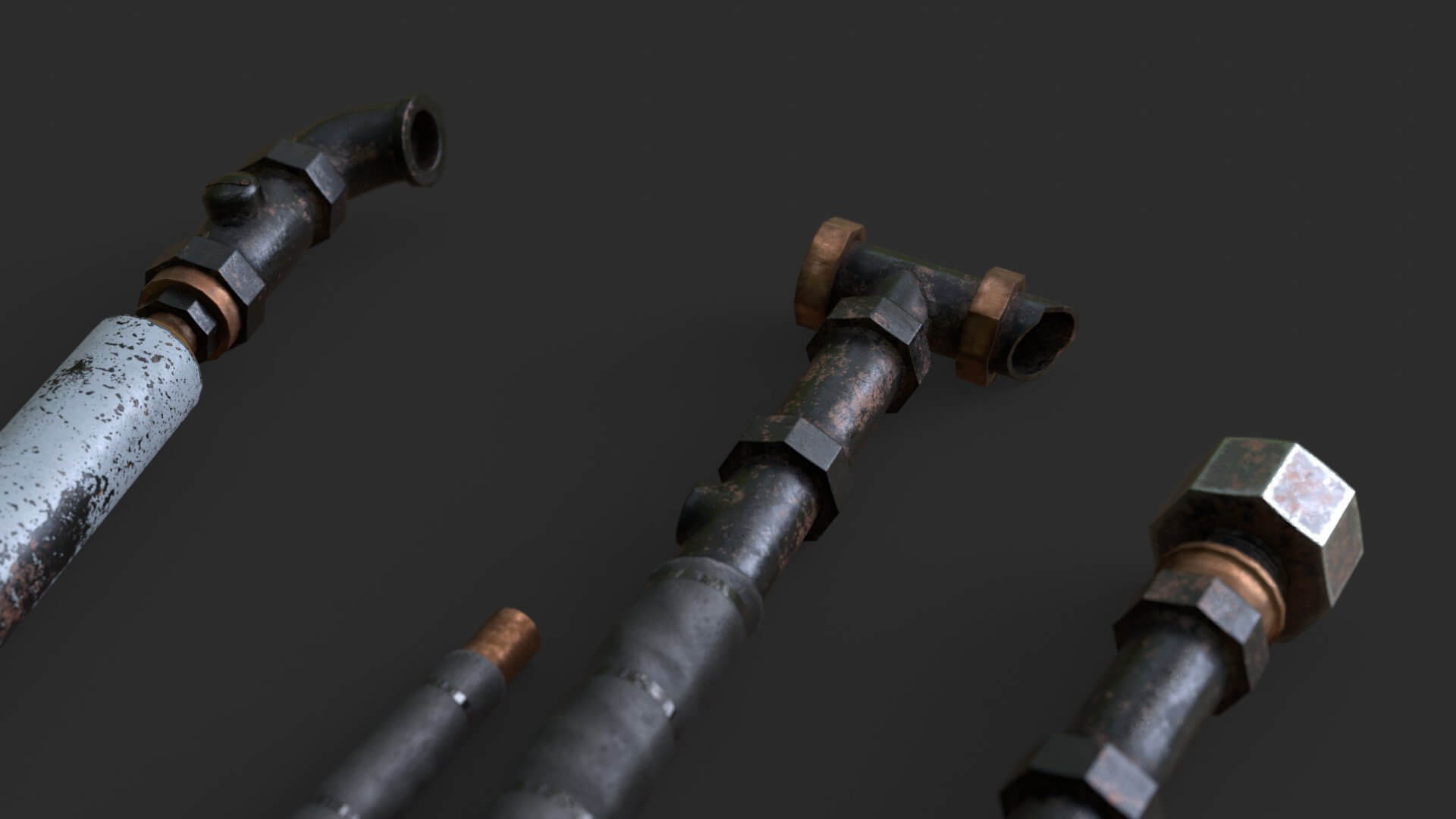 Plumbing Pipes Weapons Pack - 3D Model by KangaroOz 3D