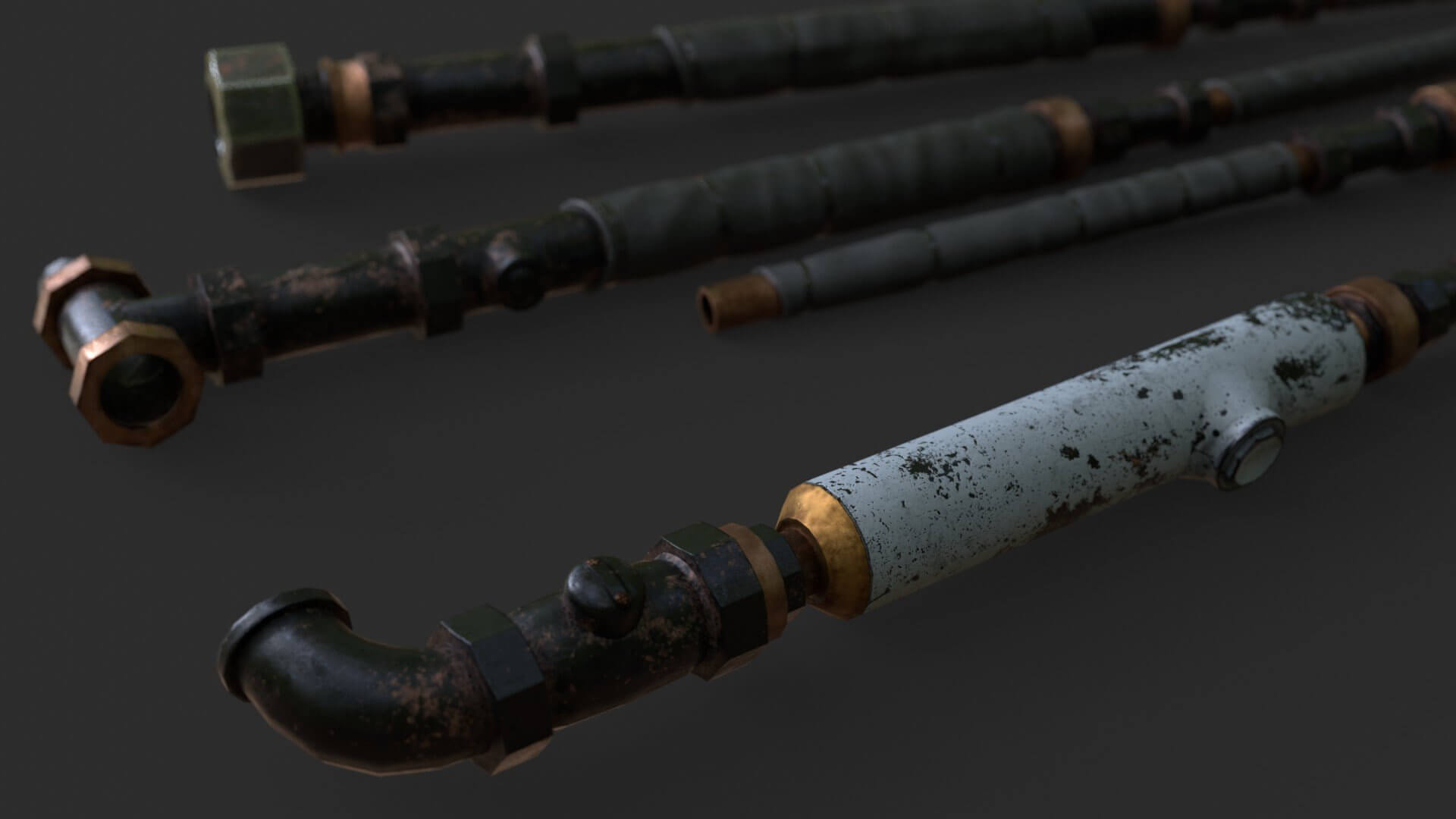 Plumbing Pipes Weapons Pack - 3D Model by KangaroOz 3D