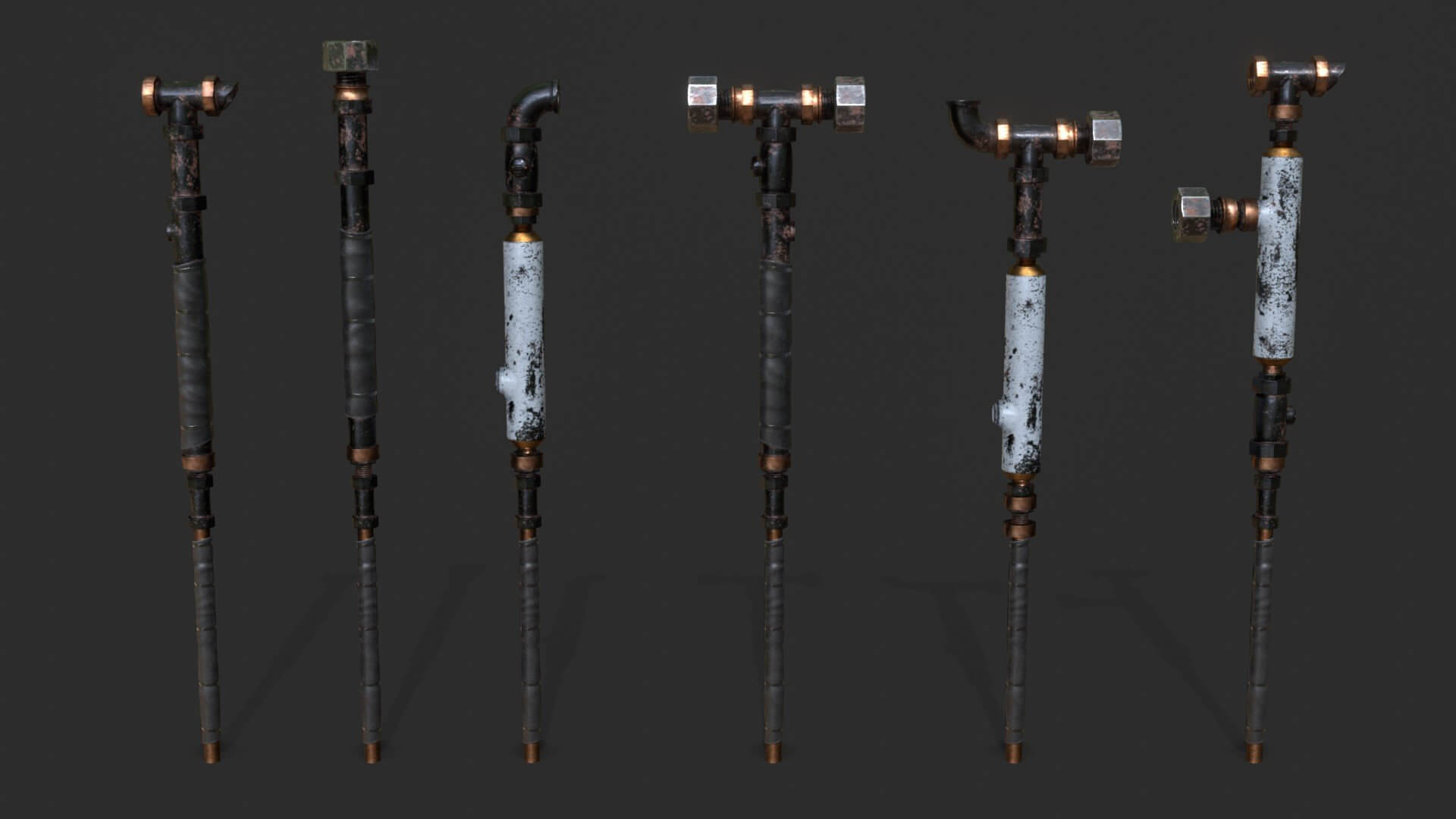 Plumbing Pipes Weapons Pack - 3D Model by KangaroOz 3D