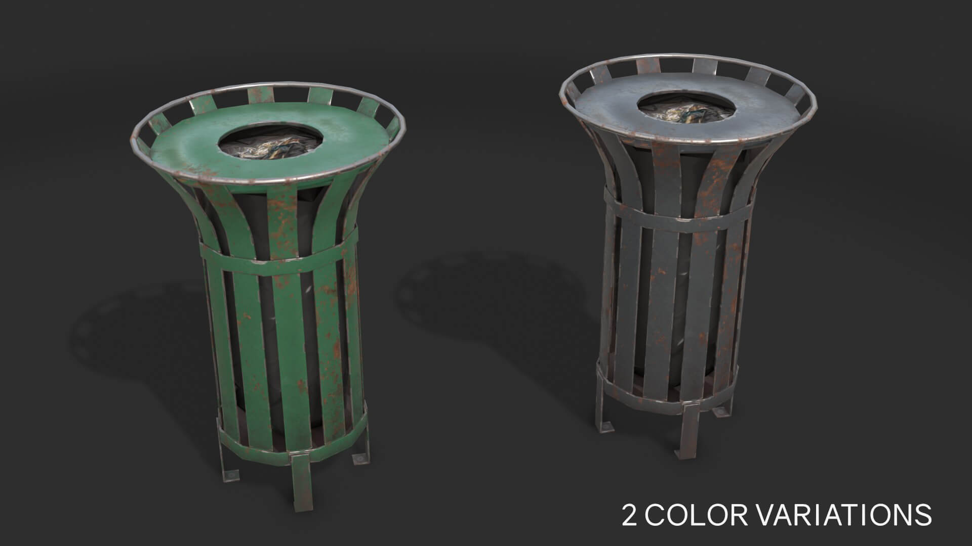 Street Trash Bin - 3D Model by KangaroOz 3D