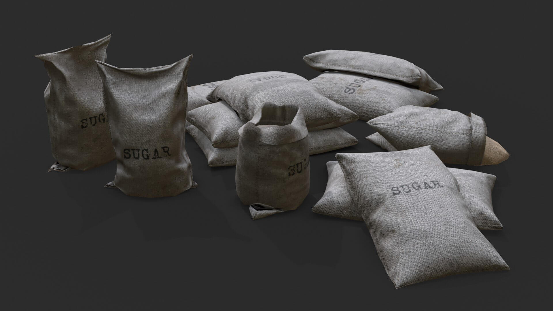 Sugar Bags Assets - 3D Model by KangaroOz 3D