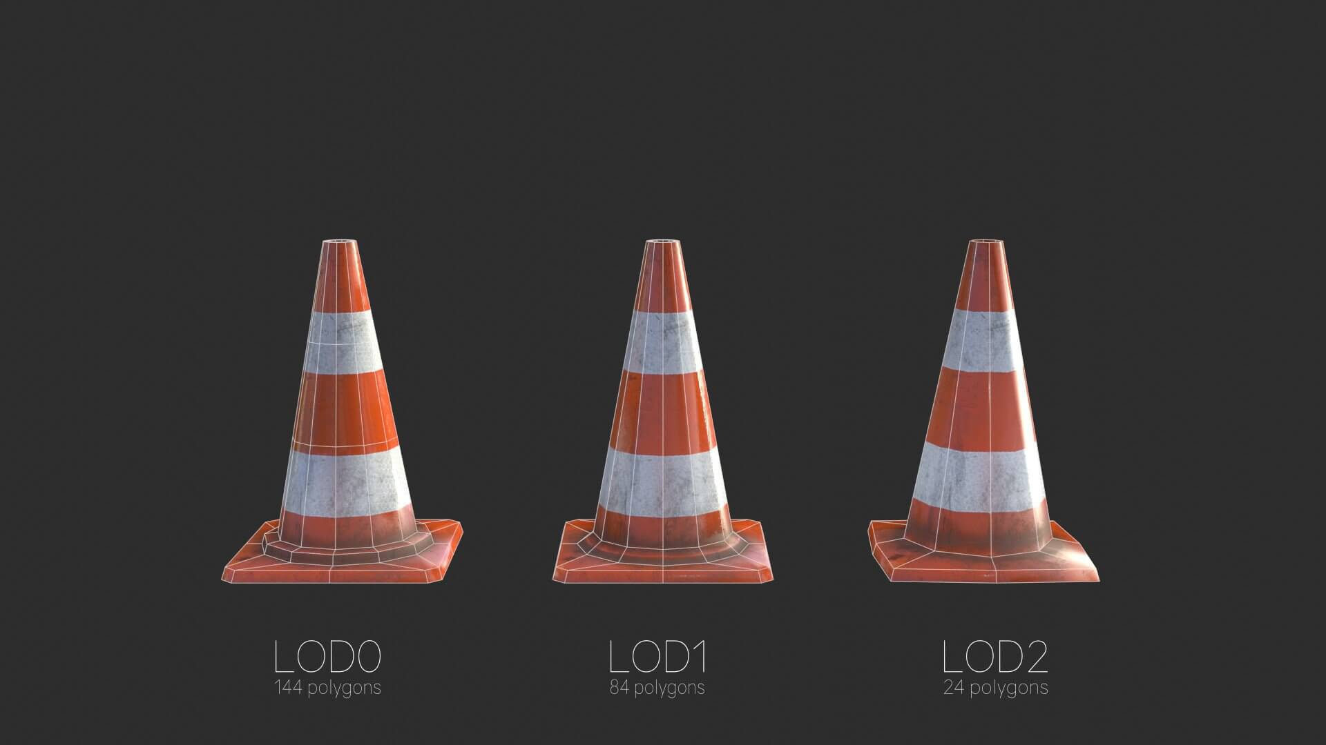 Traffic Cones 01 - 3D Model by KangaroOz 3D