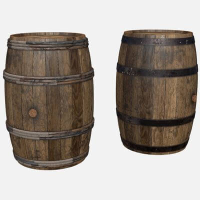 Wooden Barrels Assets 6 - 3D Model by KangaroOz 3D