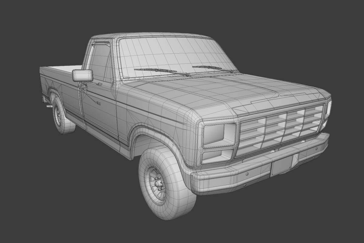1980 Ford F-150 3D Model by Kanistra Studio