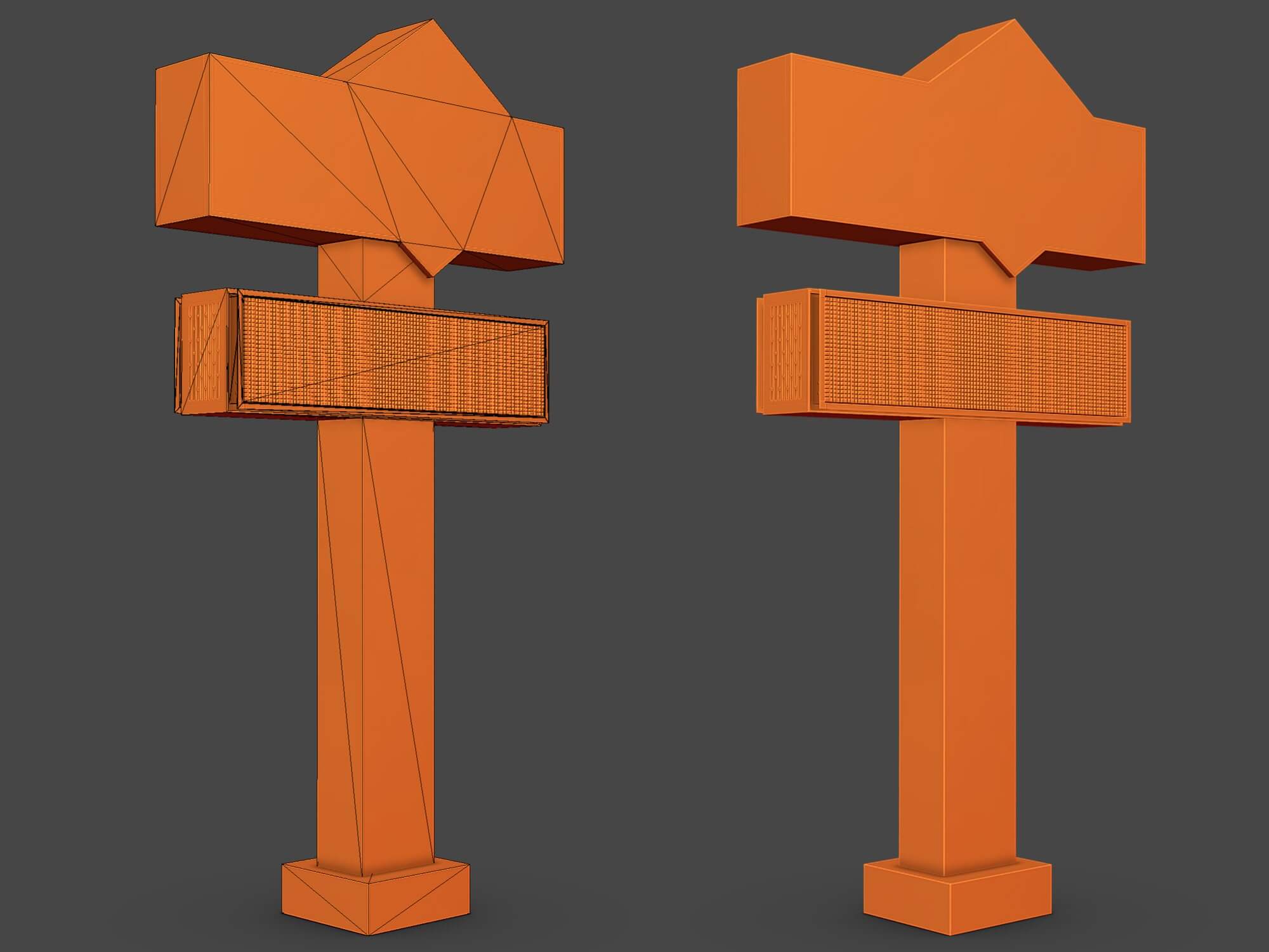 Community Bank Sign - 3D Model by Kanistra Studio