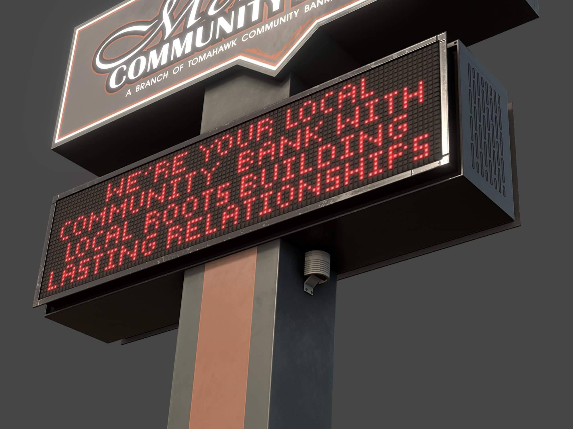 Community Bank Sign - 3D Model by Kanistra Studio