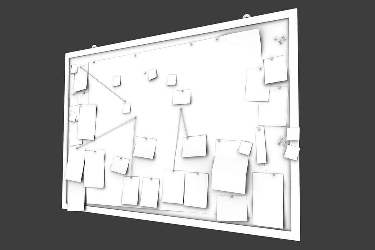 Detective Pinboard - 3D Model by Kanistra Studio