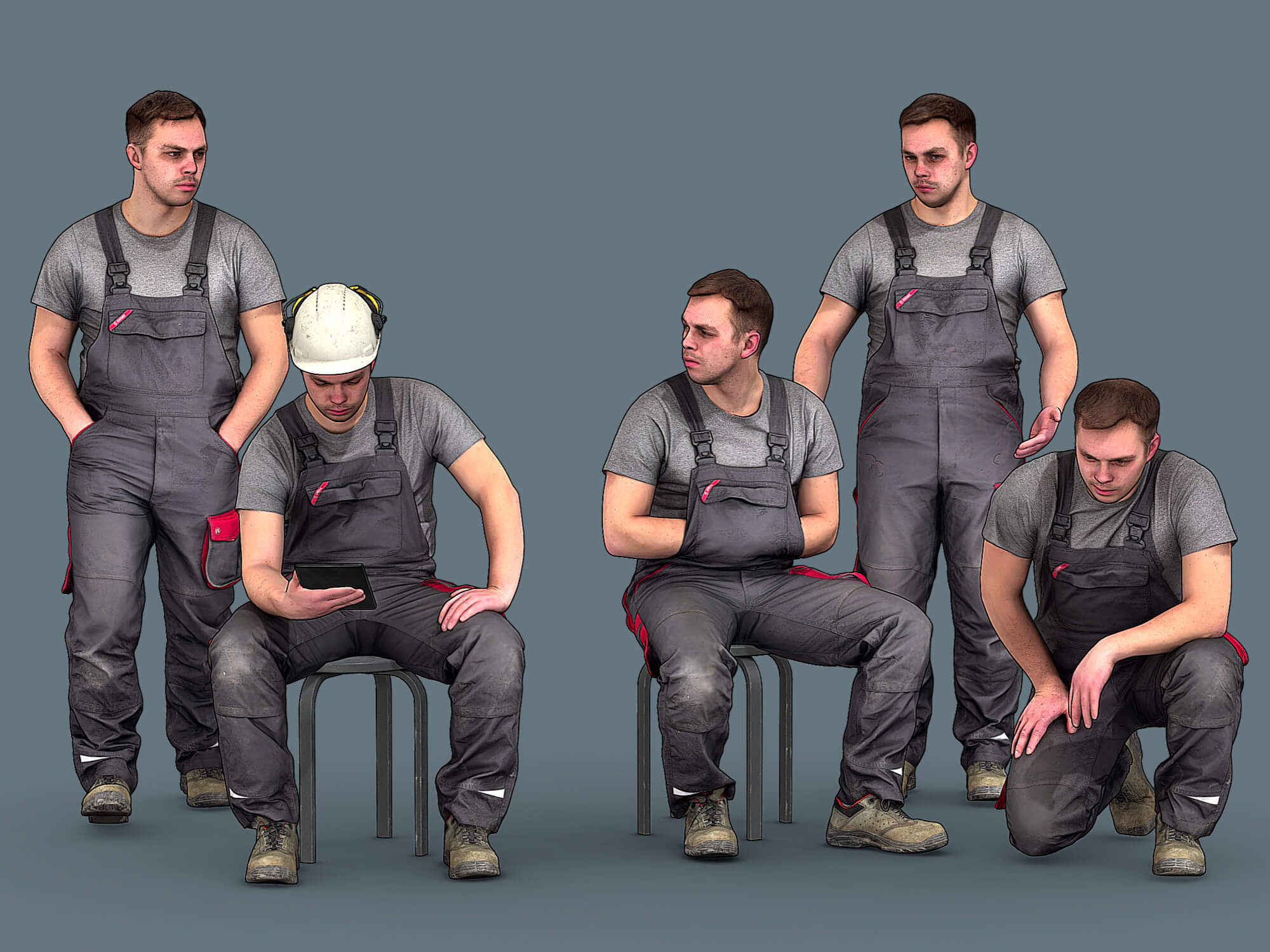 Foreman in Overalls - 3D Model by Kanistra Studio