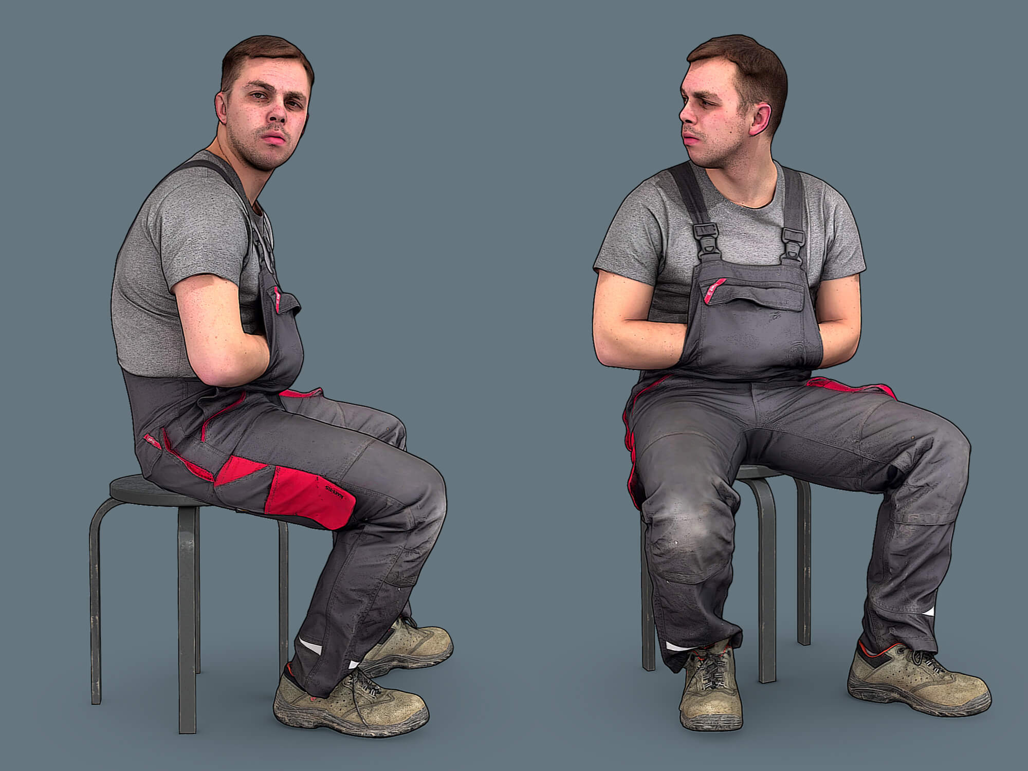 Foreman in Overalls - 3D Model by Kanistra Studio
