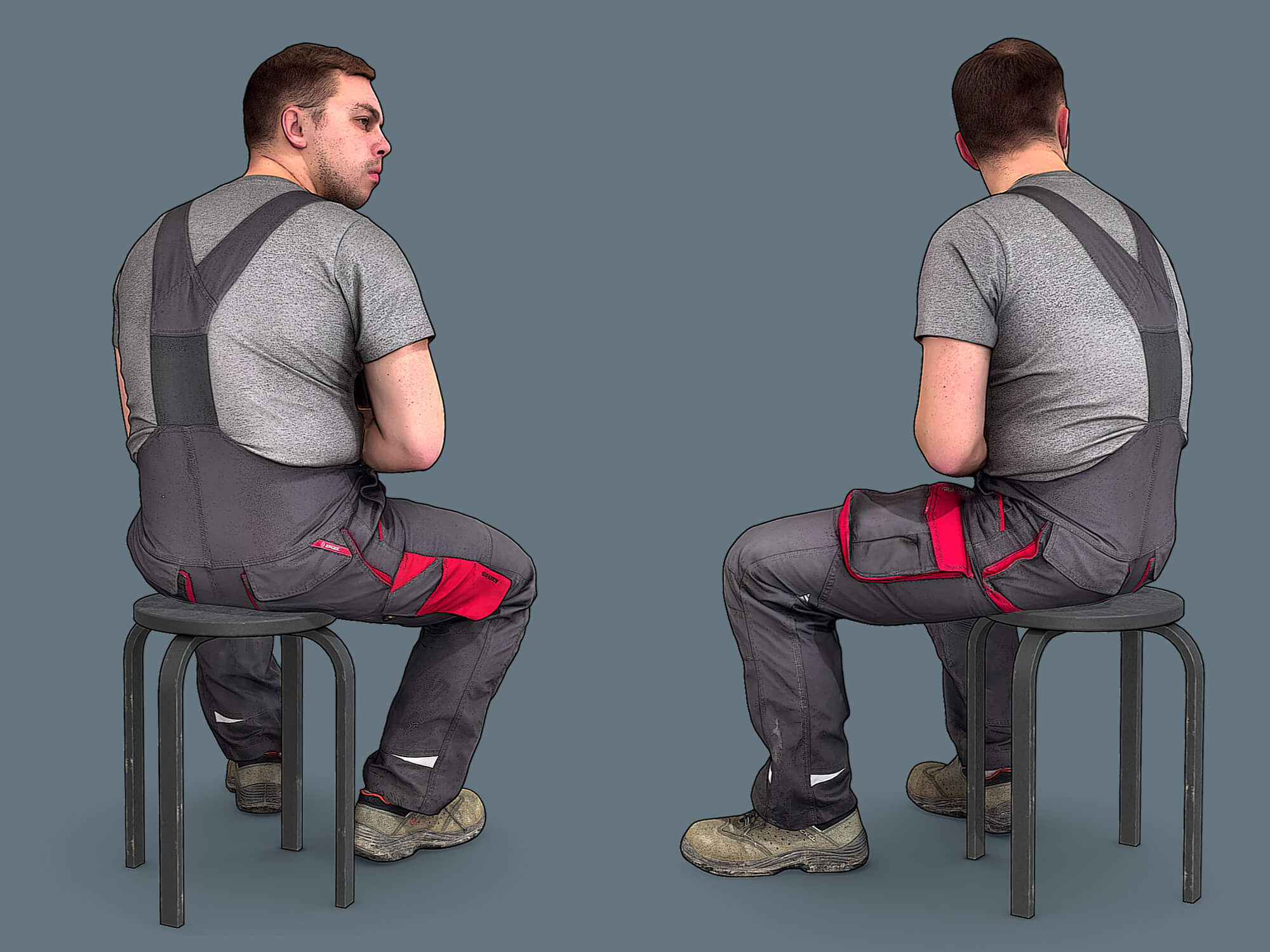 Foreman in Overalls - 3D Model by Kanistra Studio