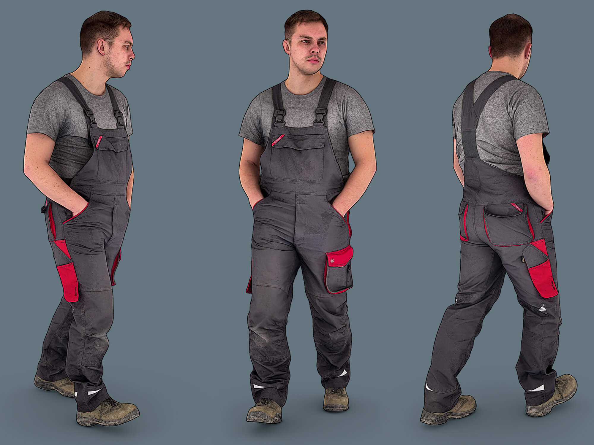 Foreman in Overalls - 3D Model by Kanistra Studio