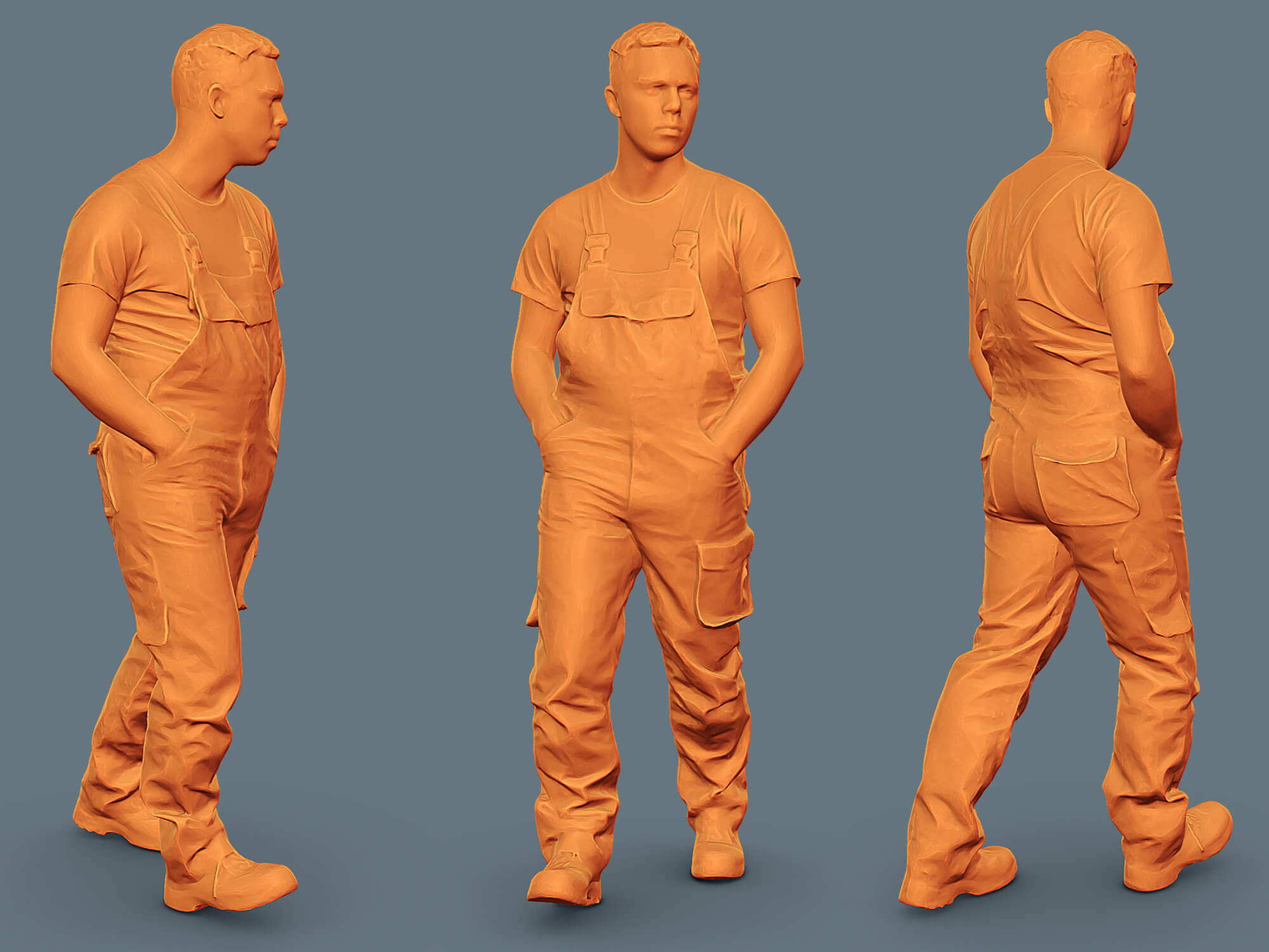 Foreman in Overalls - 3D Model by Kanistra Studio