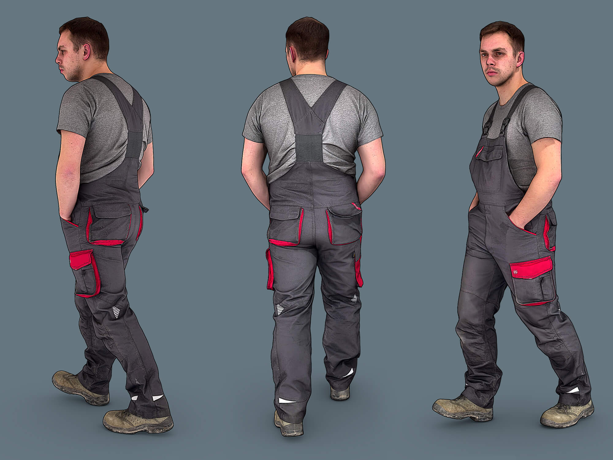 Foreman in Overalls - 3D Model by Kanistra Studio