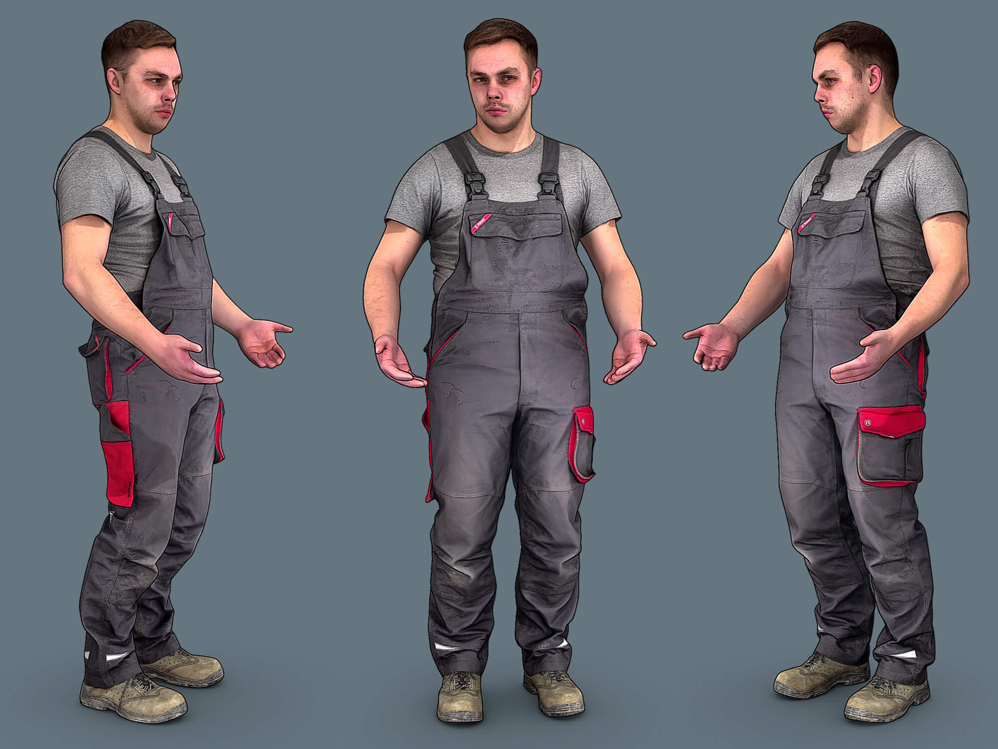 Foreman in Overalls - 3D Model by Kanistra Studio