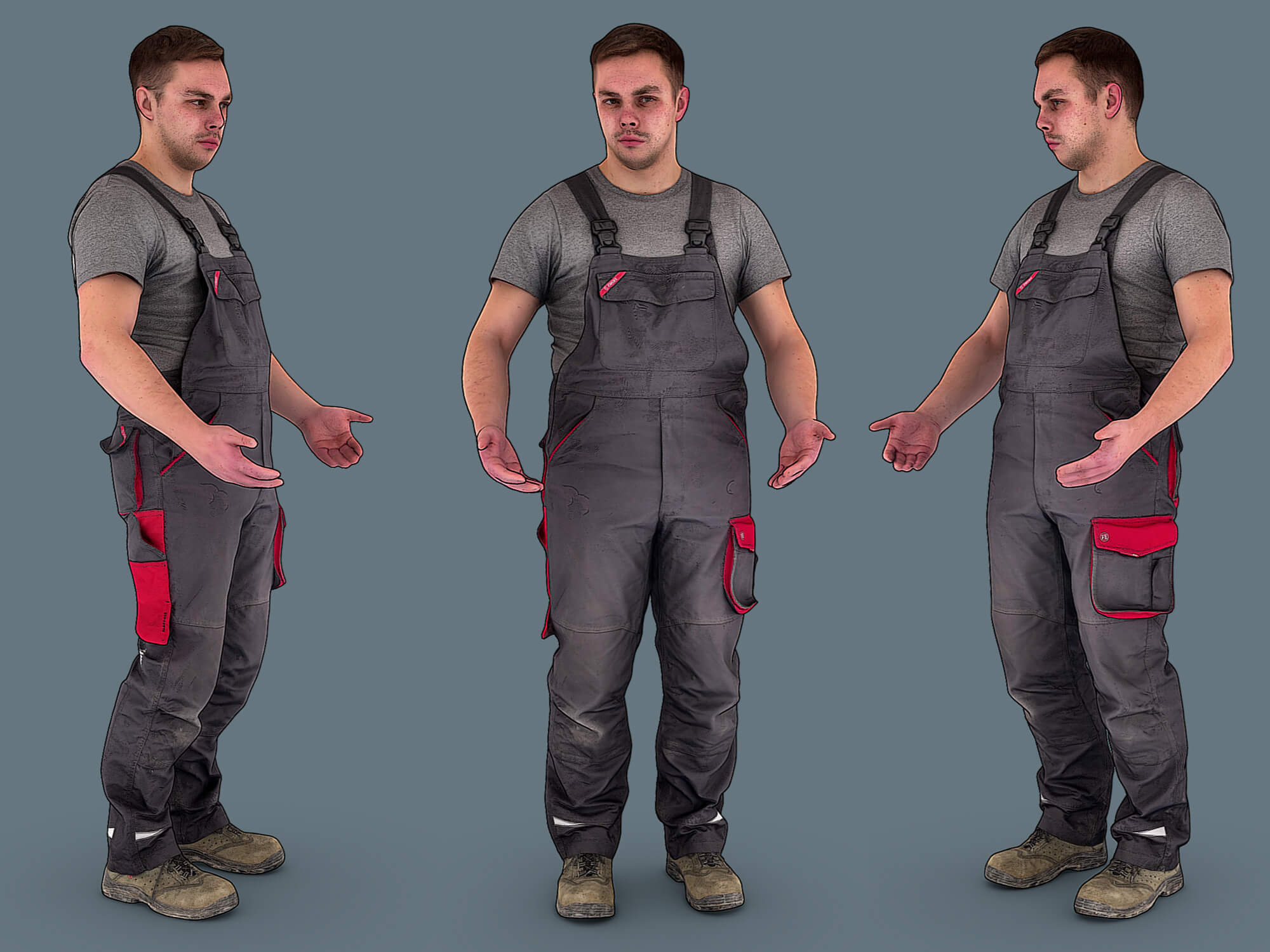 Foreman in Overalls - 3D Model by Kanistra Studio