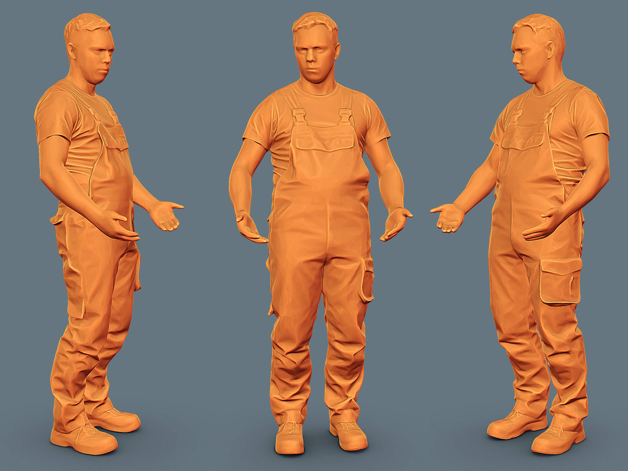 Foreman in Overalls - 3D Model by Kanistra Studio