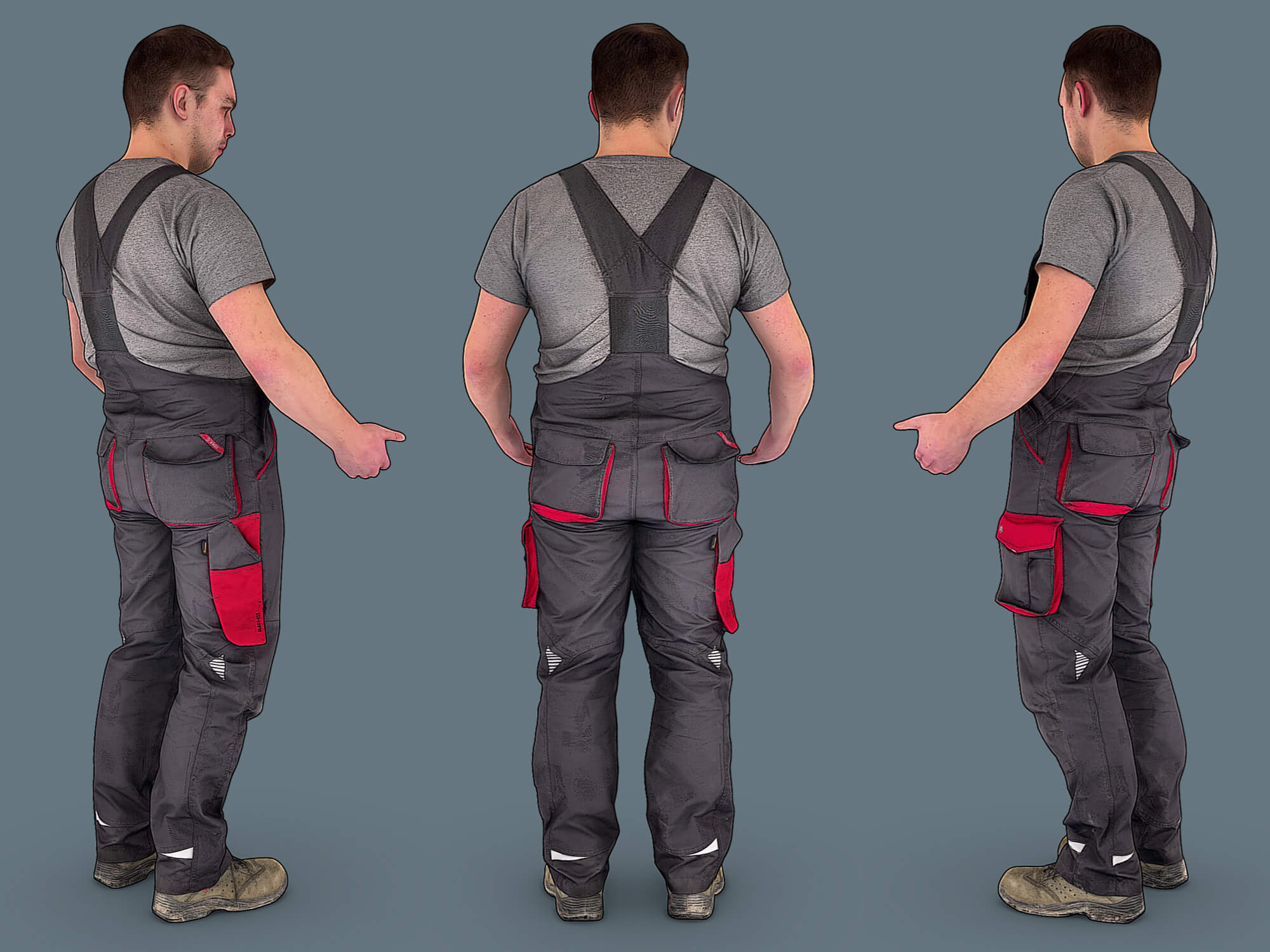 Foreman in Overalls - 3D Model by Kanistra Studio