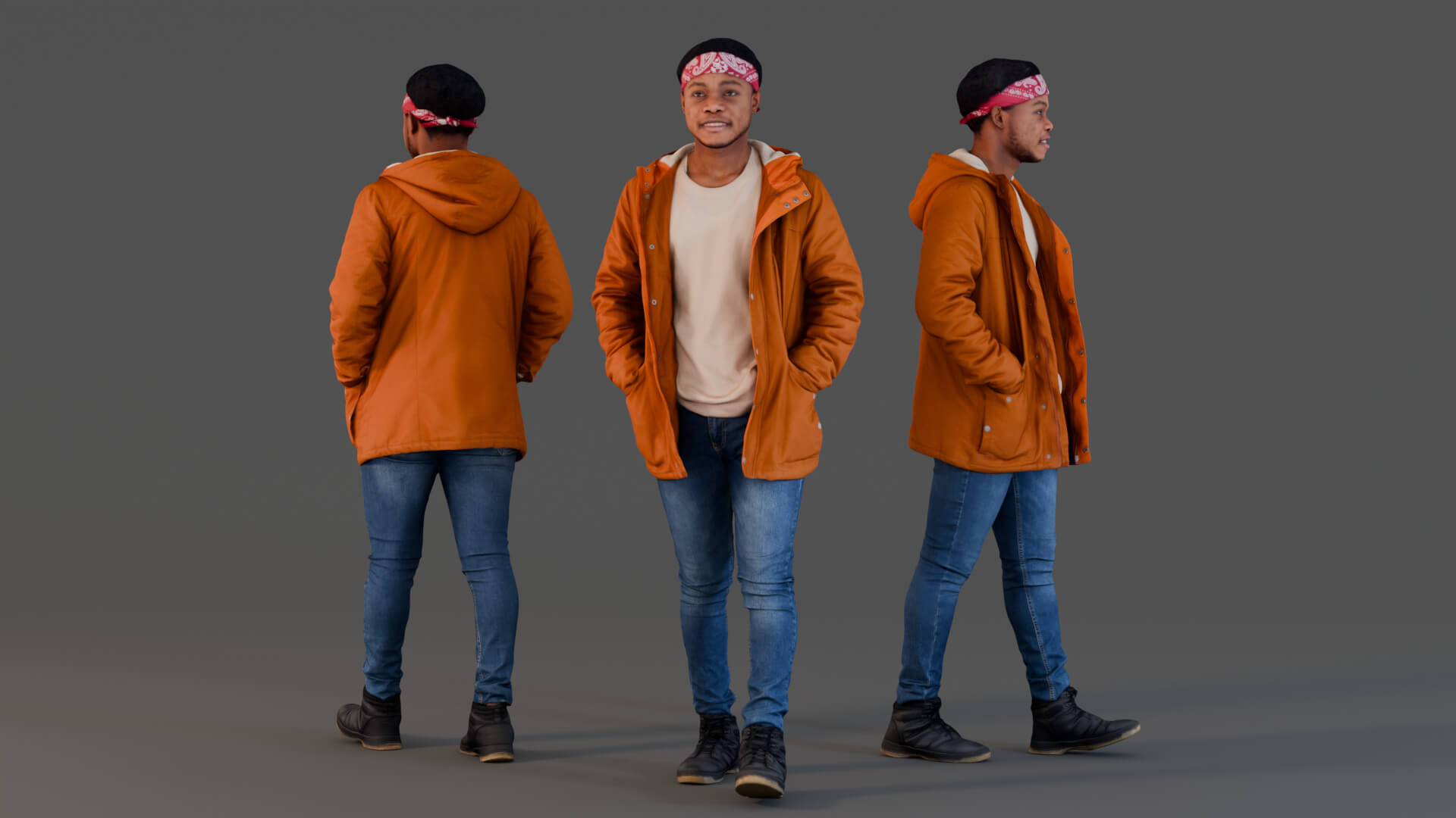 Forward With Smile - Casual Urban Guy 3D Model by Kanistra Studio