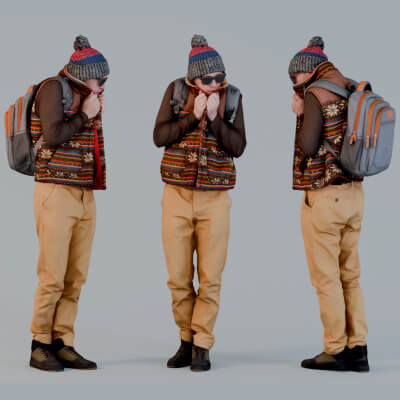 Frozen Guy Standing - 3D Model by Kanistra Studio