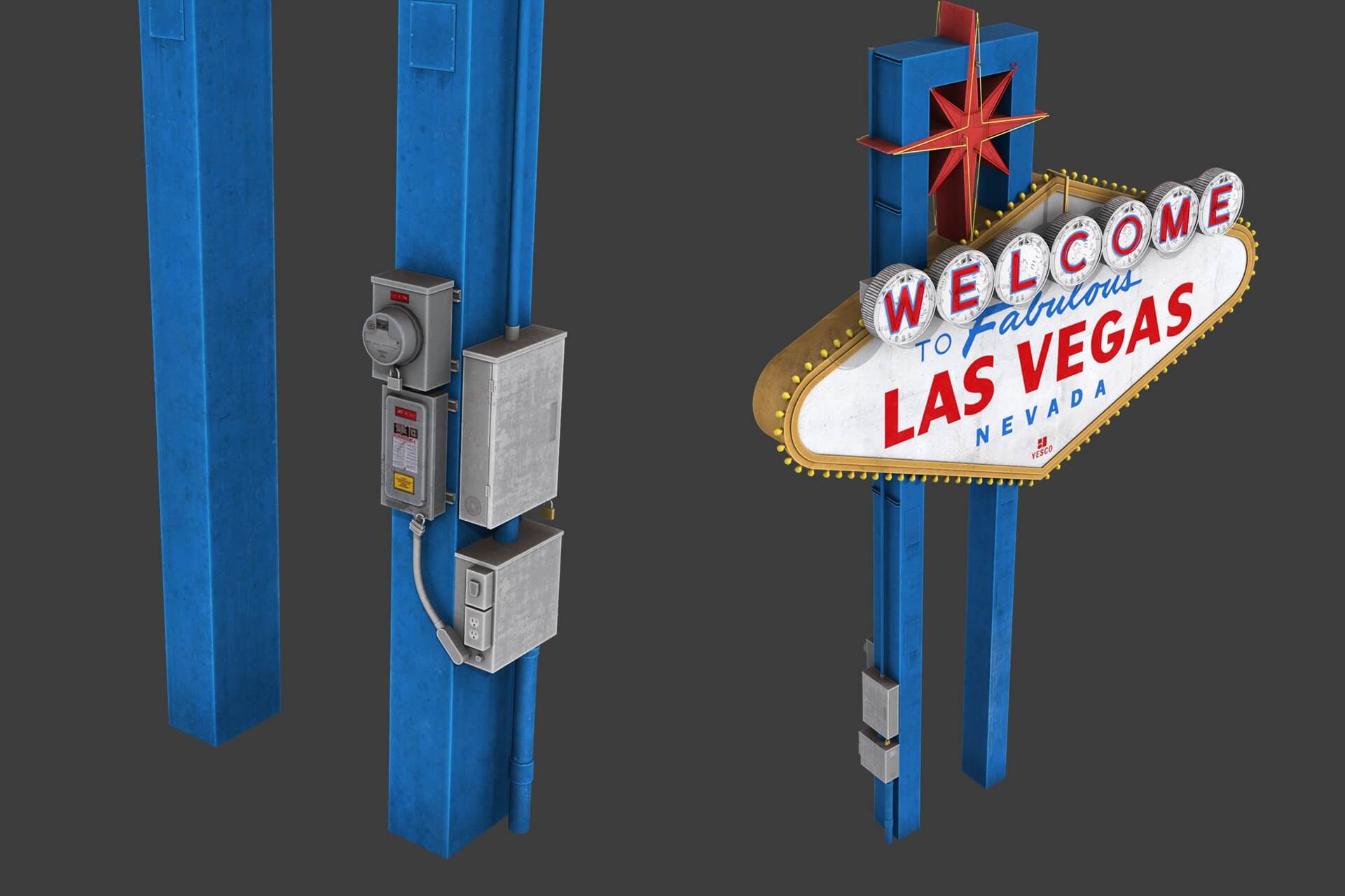 Las Vegas Sign - 3D Model by Kanistra Studio