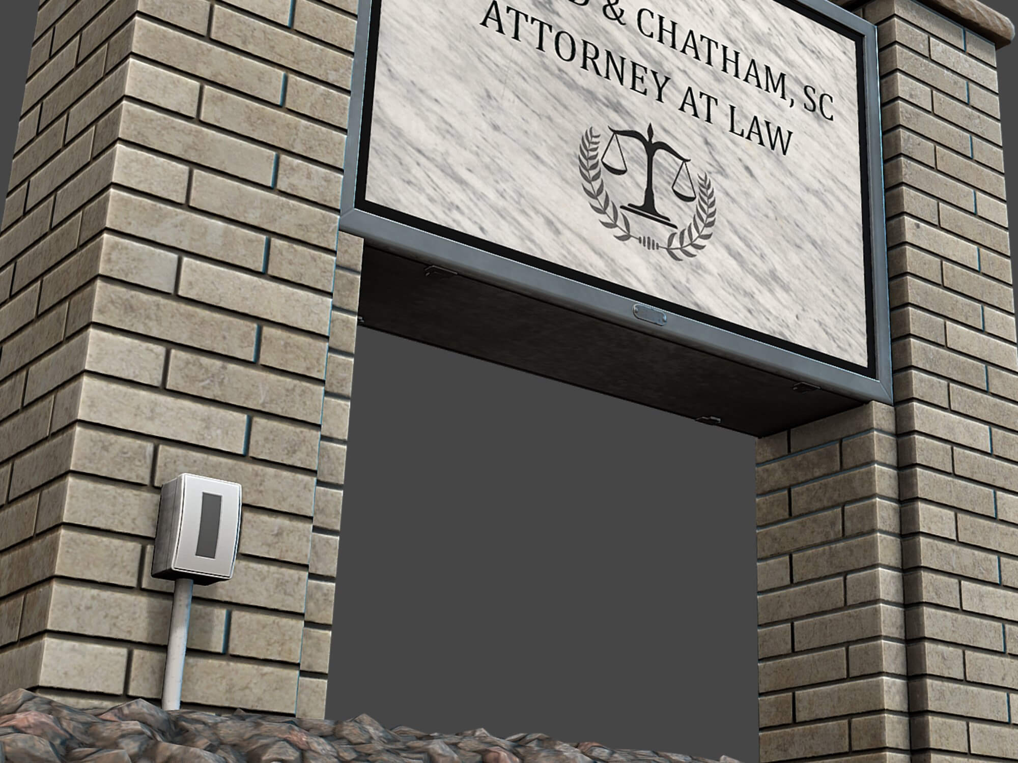 Lawyer Office Sign - 3D Model by Kanistra Studio