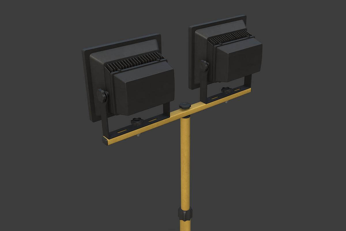 LED Work Light Stand - 3D Model by Kanistra Studio