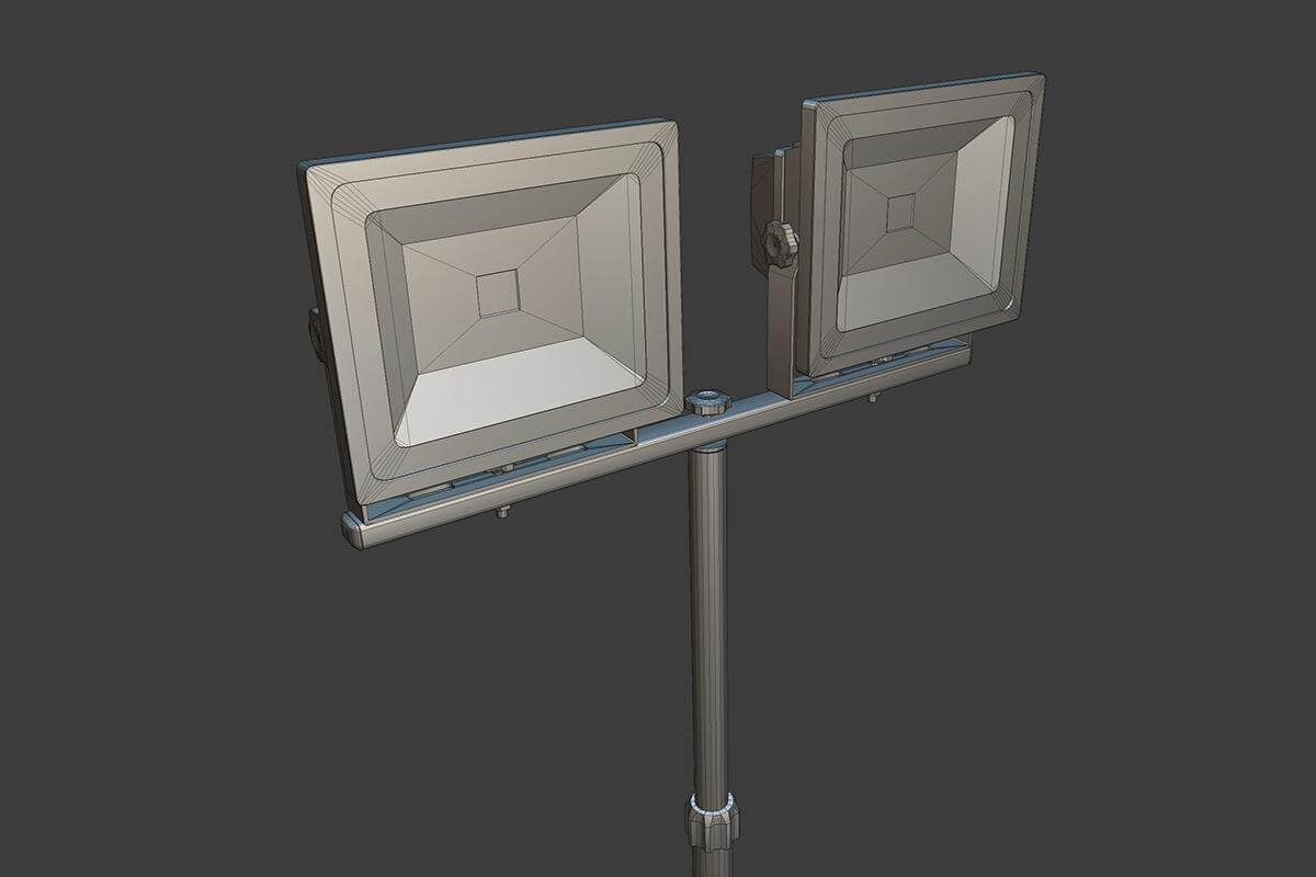 LED Work Light Stand - 3D Model by Kanistra Studio