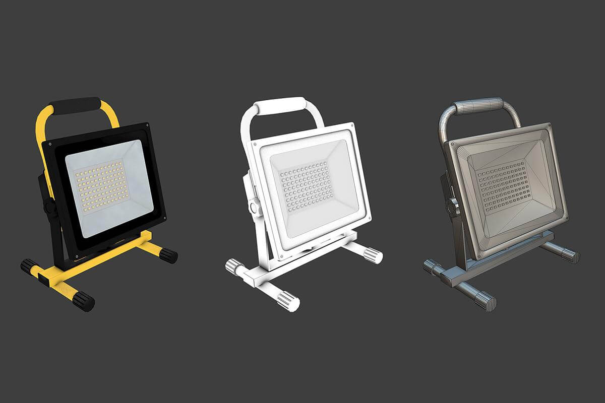 LED Work Light - 3D Model by Kanistra Studio