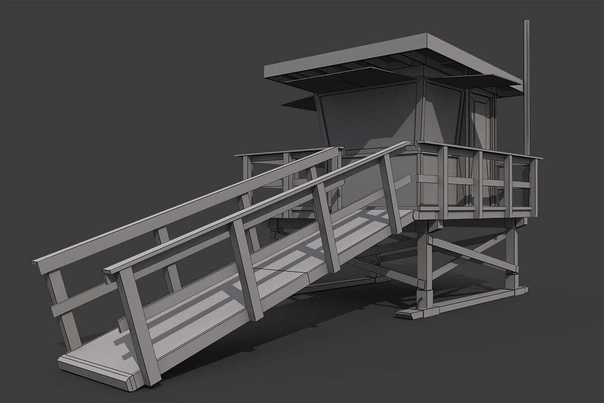 Lifeguard Tower - 3D Model by Kanistra Studio